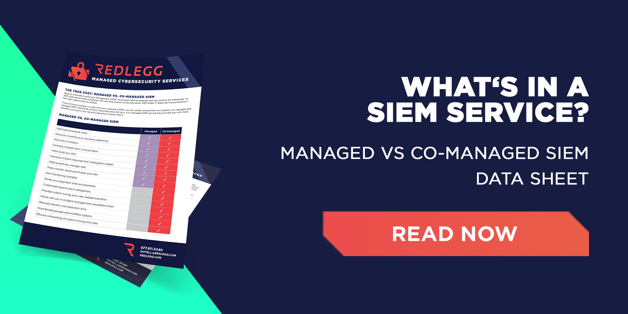 SIEM Service Comparison Chart | RedLegg
